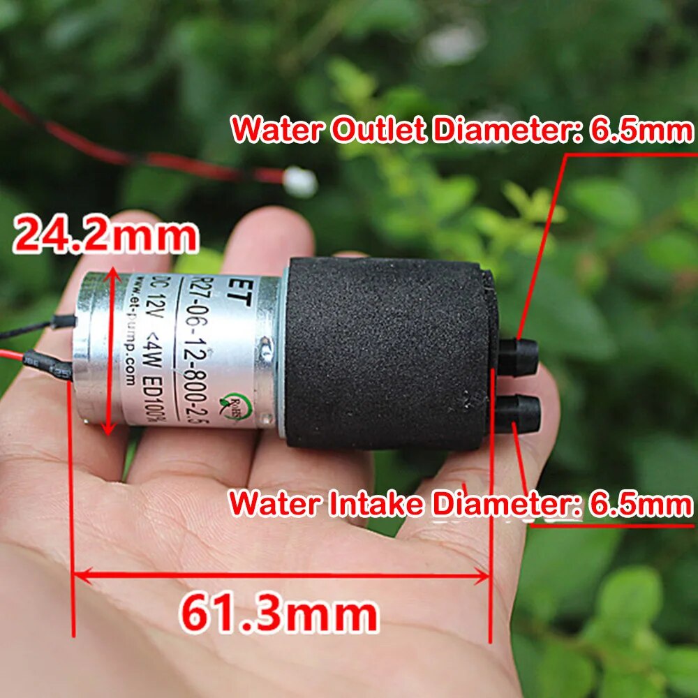 Mini 370 Water Pump Small Self-priming Pump DC 7.4V 12V 4W Electric ...
