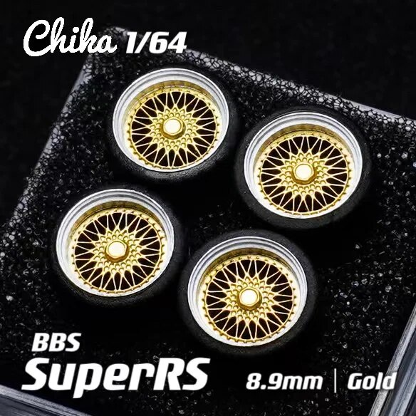 1/64 Nabes Chika Wheels 8.9mm BBS RS / Supper RS Stance Rubber Tires ...