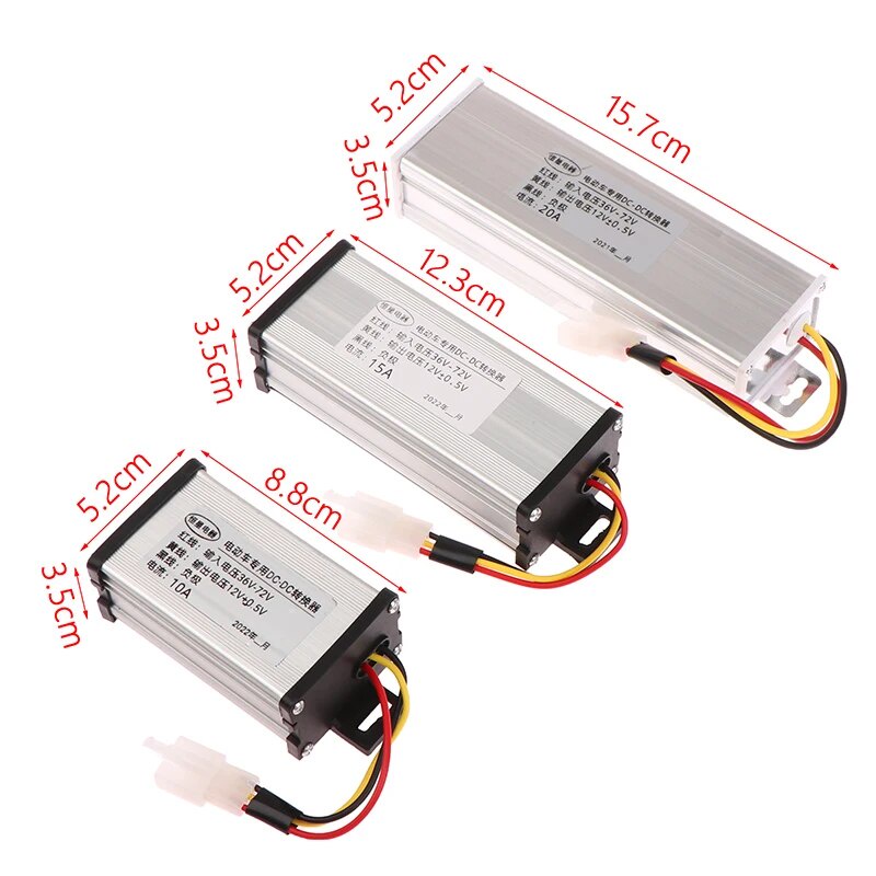 DC 36/48/60/72V To 12V 10A 15A 20A 180W Electric Vehicle DC Converter ...