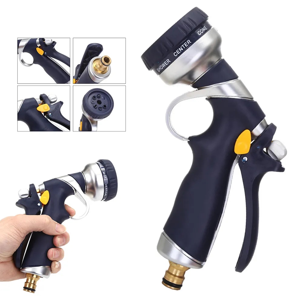 High Pressure Water Spray Gun Garden Water Sprinkler Adjustable Water ...