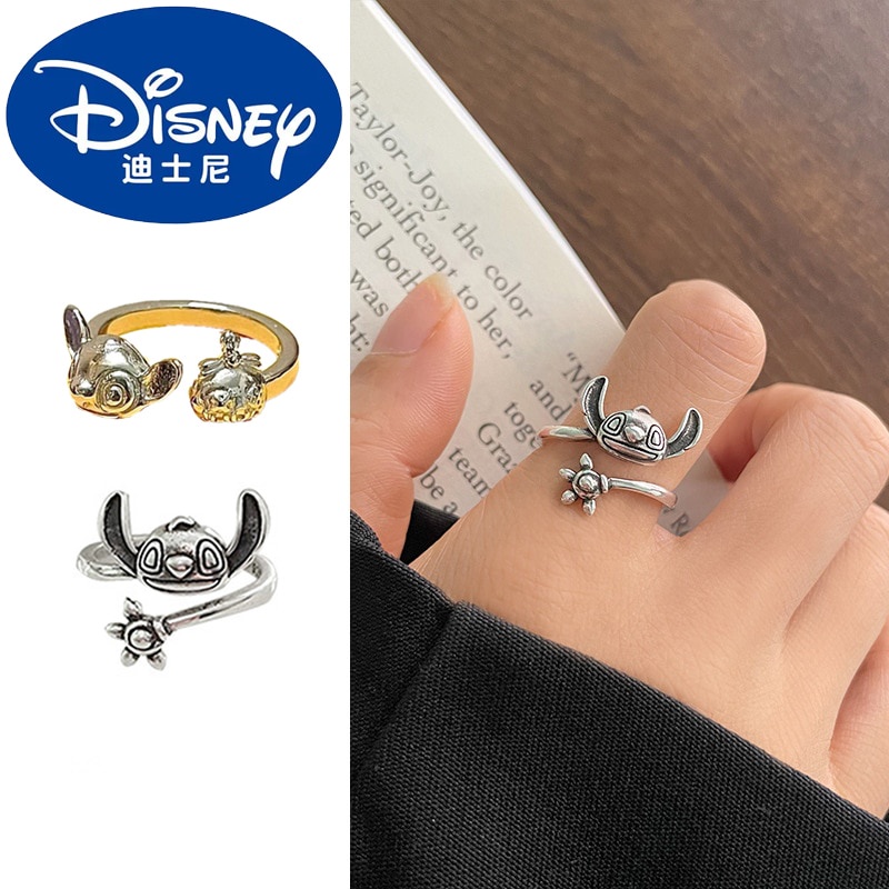 -Anime Disney Lilo&Stitch Ring Cartoon AhJin Open Ring Good Friend Cute ...