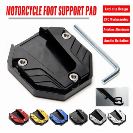 Universal Motorcycle Bikes Kickstand Extender Foot Side Stand Extension ...