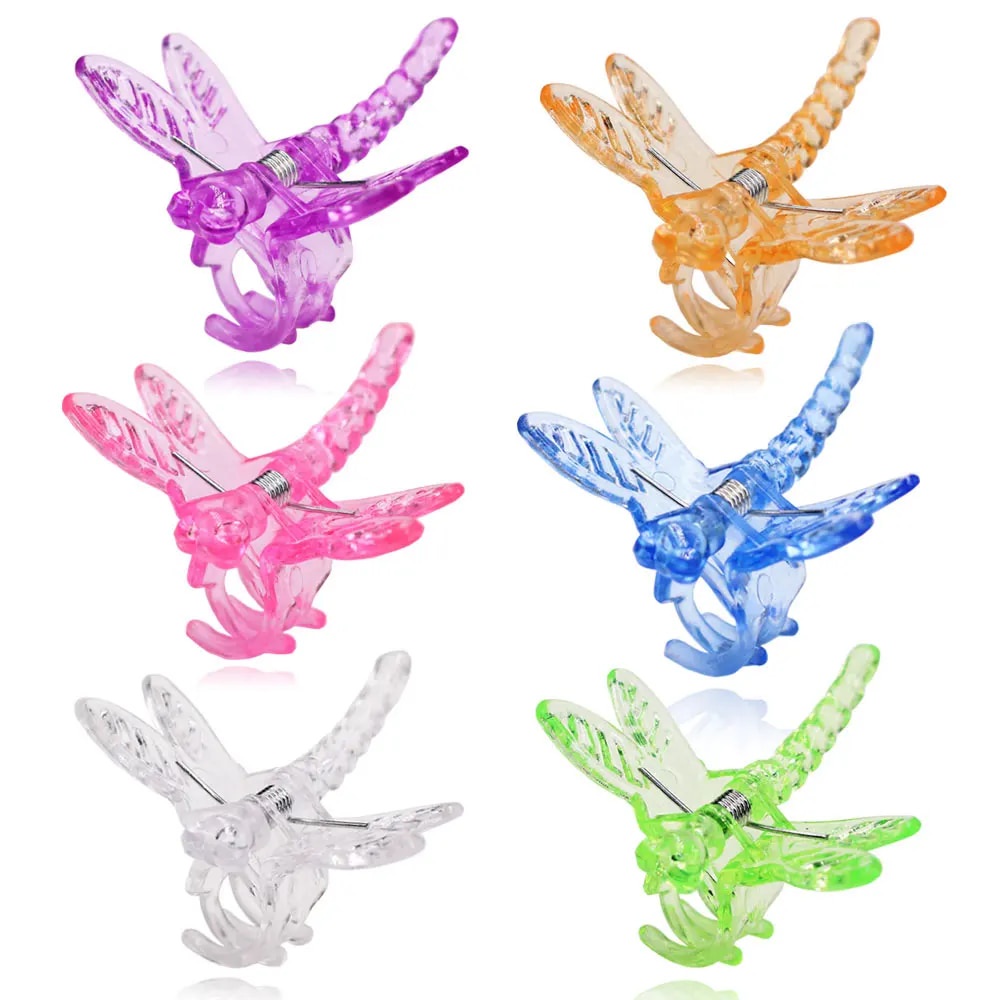 18-48PCS Mixed Orchid Clips Reusable Plastic Garden Plant Dragonfly ...