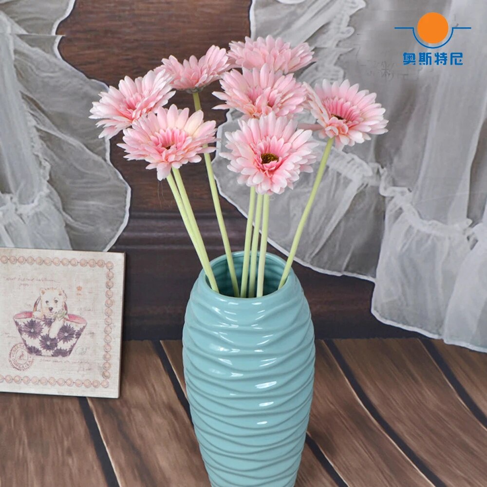 ~6pcs pink color artificial Gerbera jamesonii flower bouquets ...