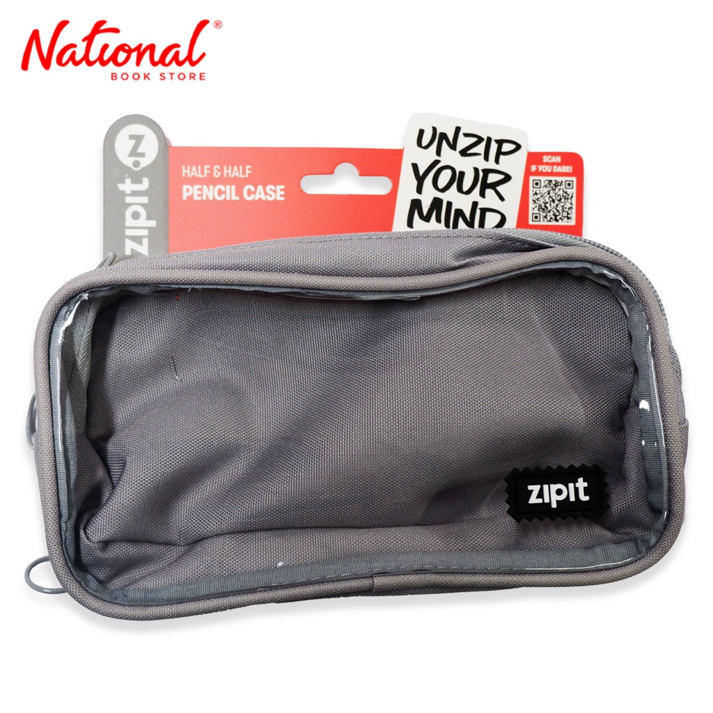 Zipit Pocket Pencil Case HNHPR-1 Grey Half and Half - Cases & Pouches ...