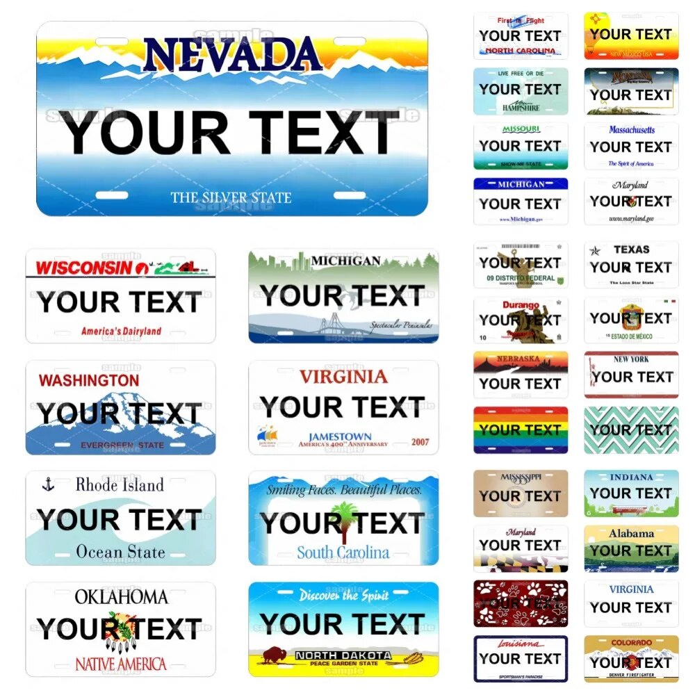 Custom Car License Plate Your Personalized Picture Text Logo Auto Car ...