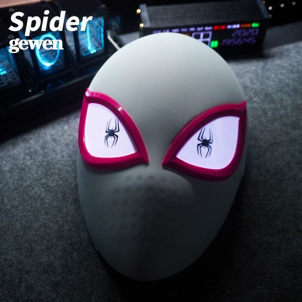 Gewen Spider-Man Head Cover Touch Light-EmittingcosElectric Mask Mask ...