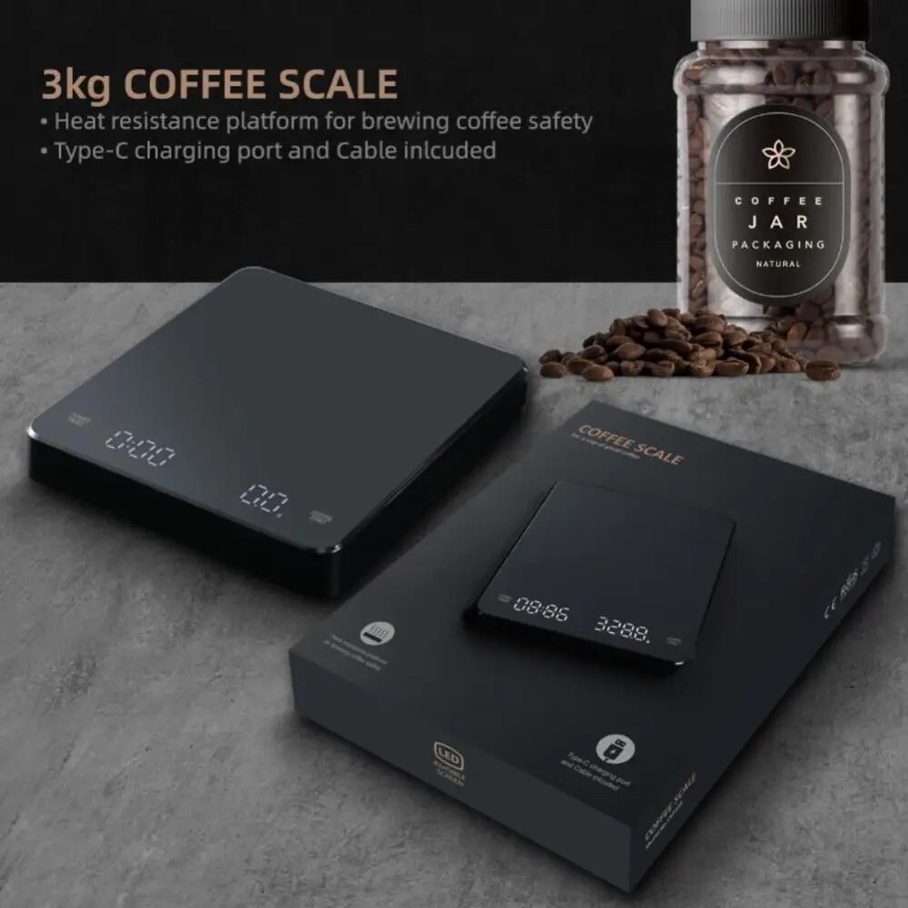 Timemore Black Mirror Basic + High Precision Electronic Scales Espresso Coffee Scale Smart ...