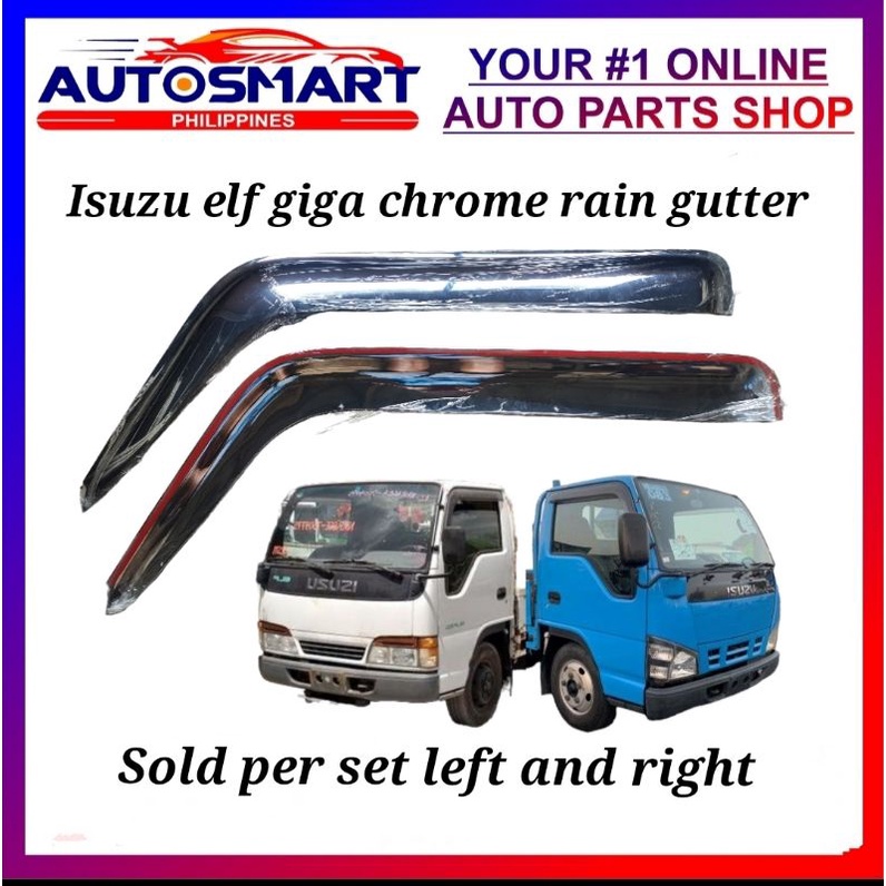 chrome_rain_gutter_for_isuzu_elf_giga_and_sobida | Shopee Philippines