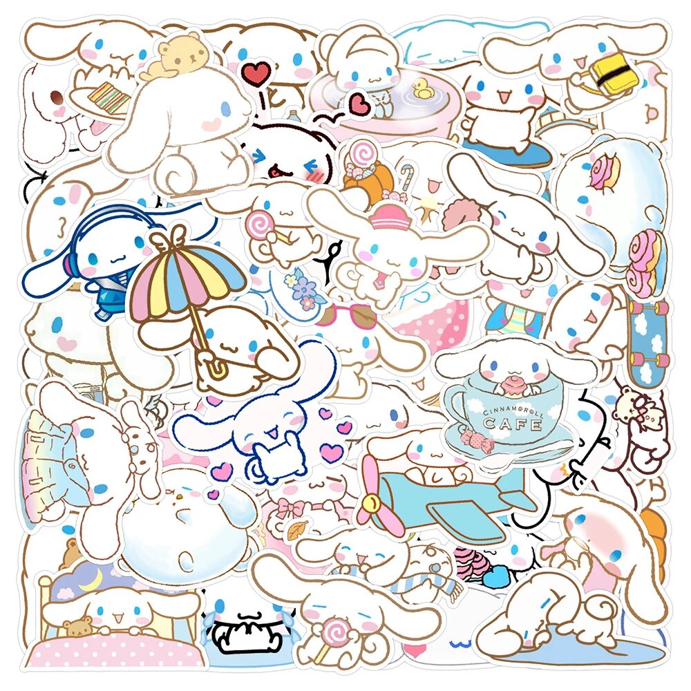 10/30/50PCS Cute Cinnamoroll Anime Stickers DIY Skateboard Guitar ...