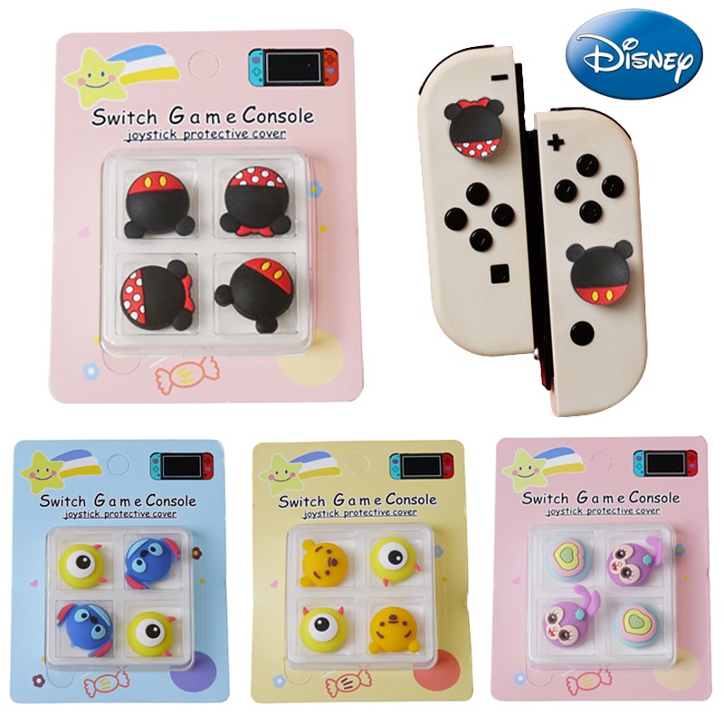 Disney Mickey Minnie Cartoon Thumb Stick Grip Cap Joystick Cover For ...