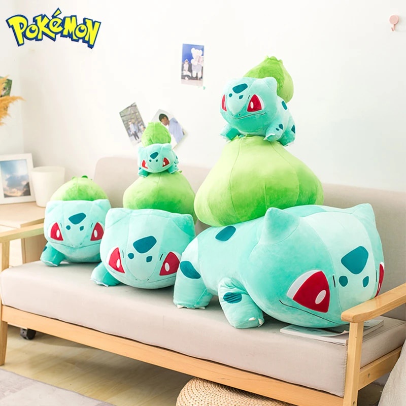 Original Big Size Bulbasaur Plush Toy Stuffed Pokemoned Anime Doll Soft ...