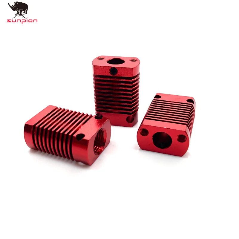 3D Printer Mk8 Red Heat Sink Aluminum Heat Sink Radiator 28x20x12mm For ...