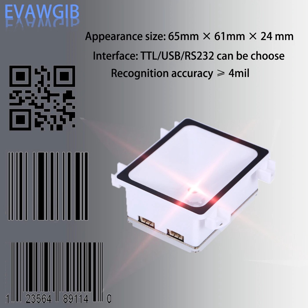 Rs232 Usb Ttl 2d Barcode Scanner Module Embedded Mini Size Scanning Module Automatic Intelligeu