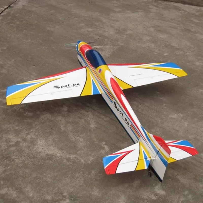 ⚔TWM RC Aerobatic Nitro Plane F3A SPOT ON 50 The World Models Balsa ...