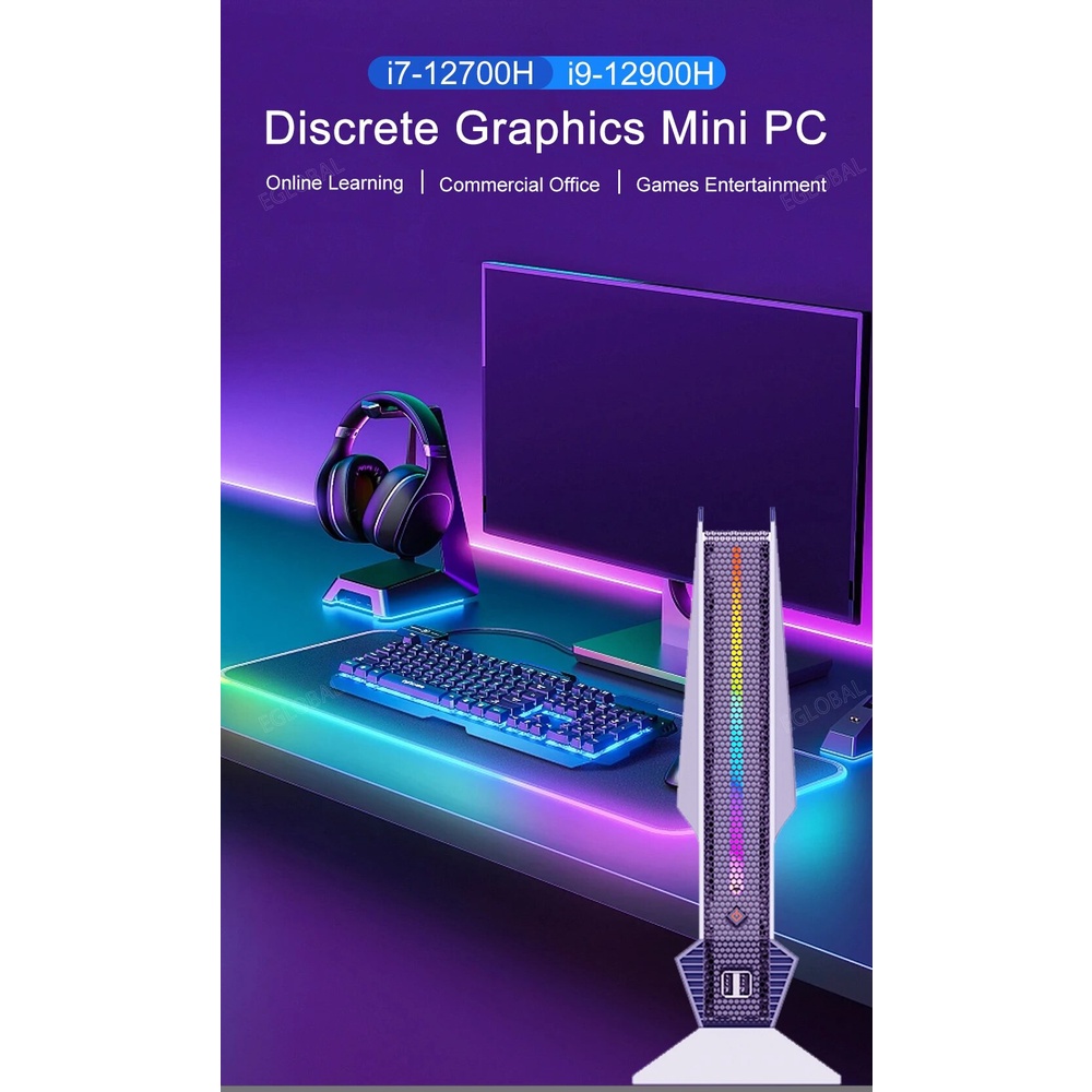 Eglobal F10 Mini PC Intel Core i9 12900H i7 12700H With Nvidia RTX 3050 ...