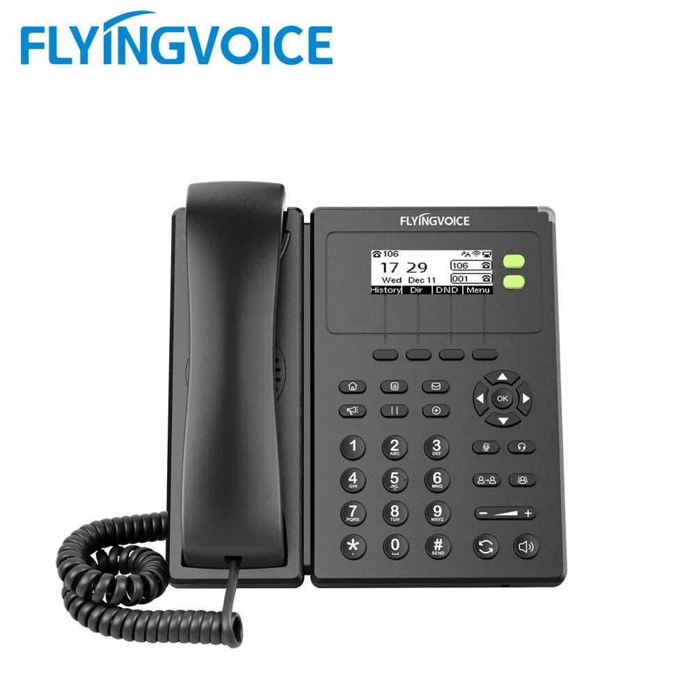 ️FlyingVoice VoIP Phone FIP10P with POE /SIP 2 Sip Lines IP Telephone ...