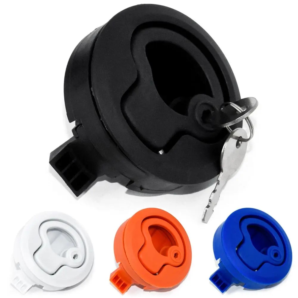 Hardware Key Kit Door Push Lock Flush Pull Latches Inline Round Plastic ...