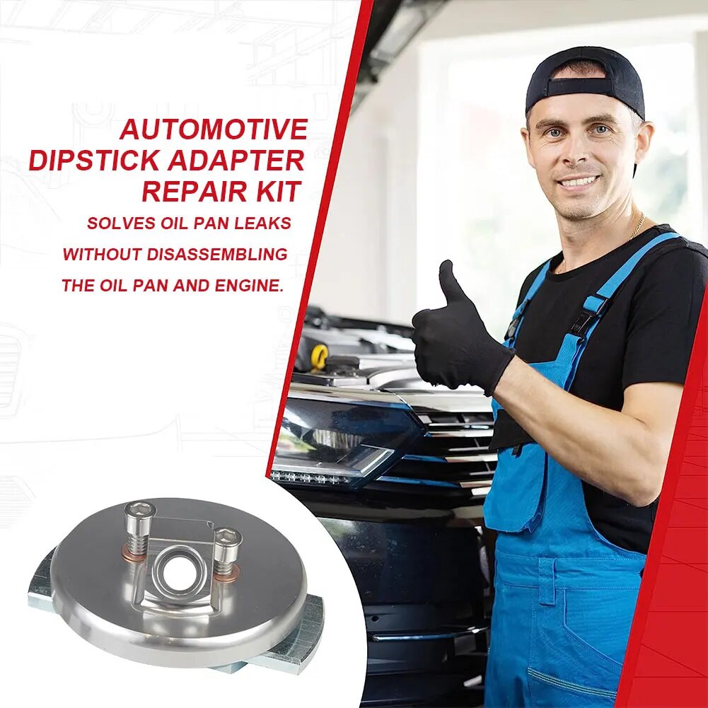 ♦Aluminum Dipstick Adapter Repair Kit Black Silver F4TZ-6753-A for Ford ...