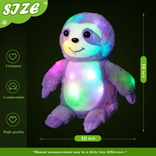 ☭40cm Purple Sloth Doll Cute Kawaii Plush Toys with Musical LED Light ...