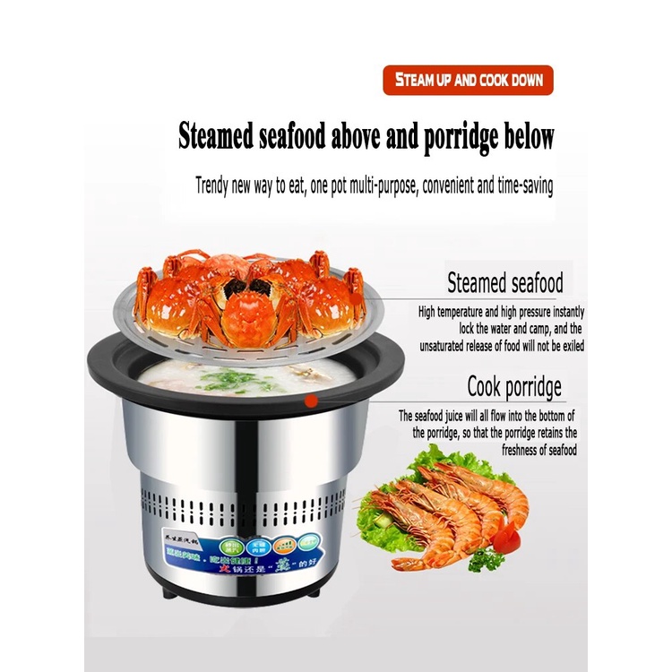 Seafood Steam Pot commercial 2800 Watt Steam Hot Pot Stone Pot Fish ...