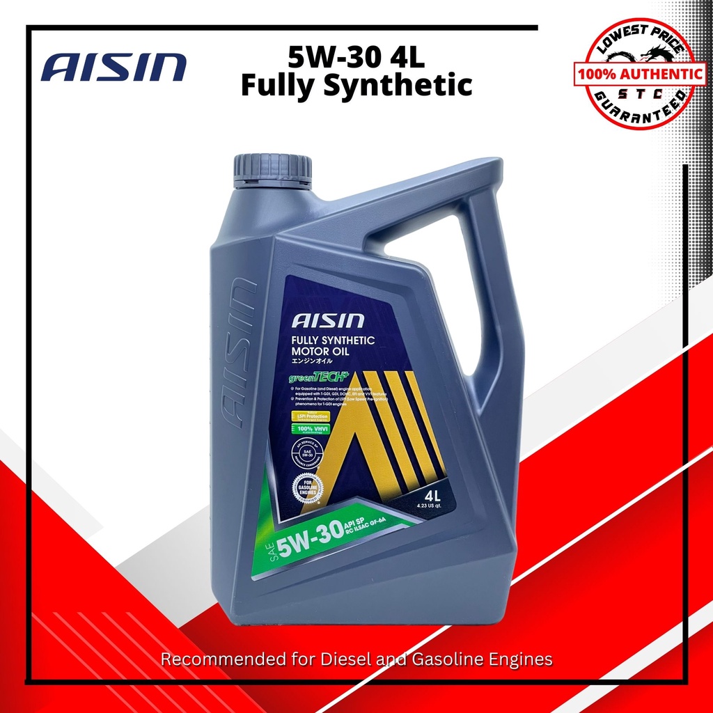 Aisin 5W-30 Fully Synthetic 4L Engine Oil for Gasoline/Diesel Engine ...