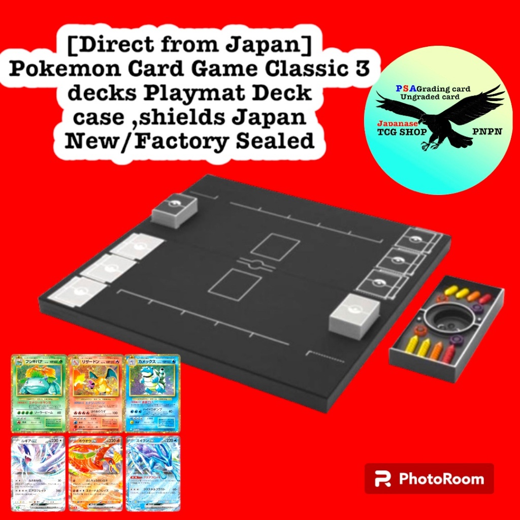 Pokemon Card Game Classic 3 decks Playmat Deck case Japan NEW Factory ...