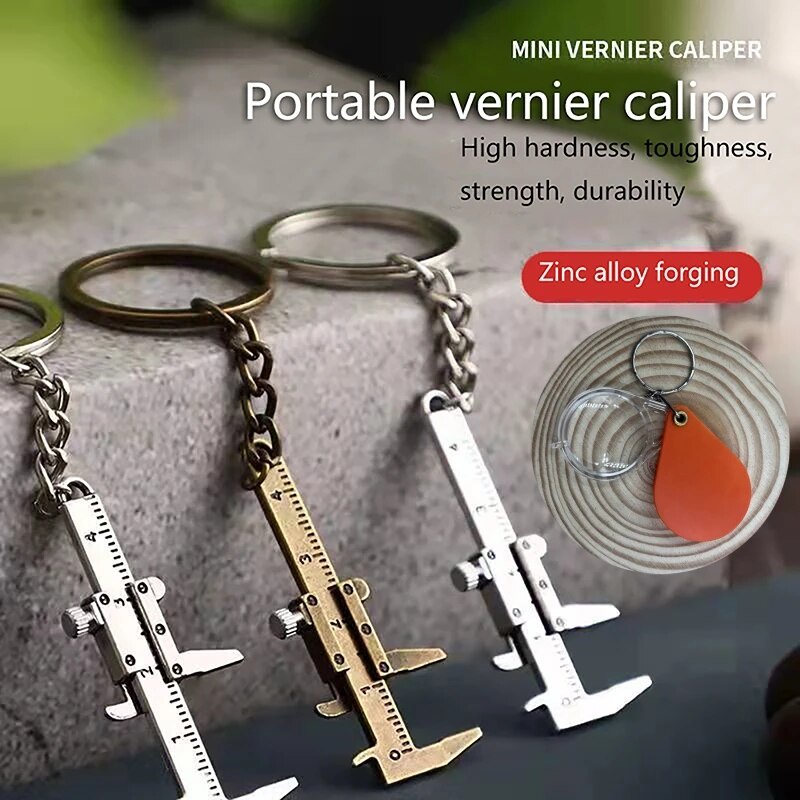 0-40mm Vernier Caliper Keychain Portable Measuring Tool Gauge Caliper ...