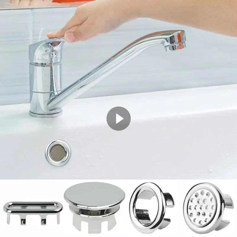 Kitchen Insert Chrome Hole Cover Cap Bathroom Basin Trim Bath Sink Hole ...