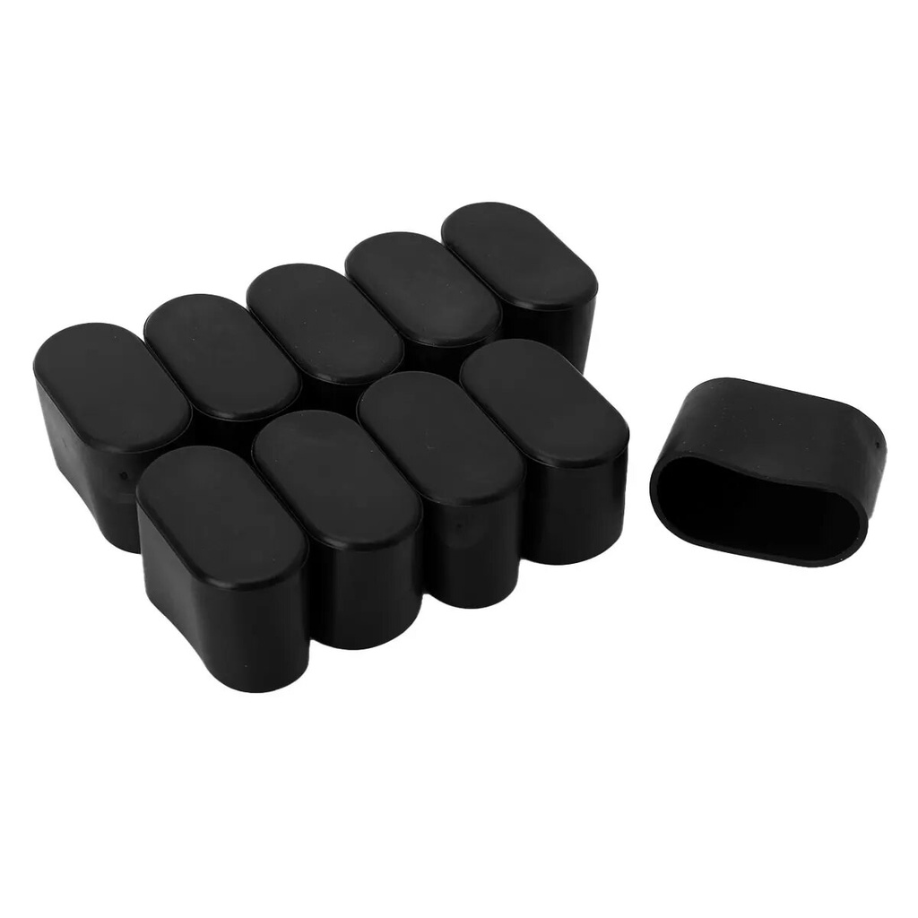 10 Oval Shape Rubber Feet Cups Non Slip Home Garden Furniture Leg ...