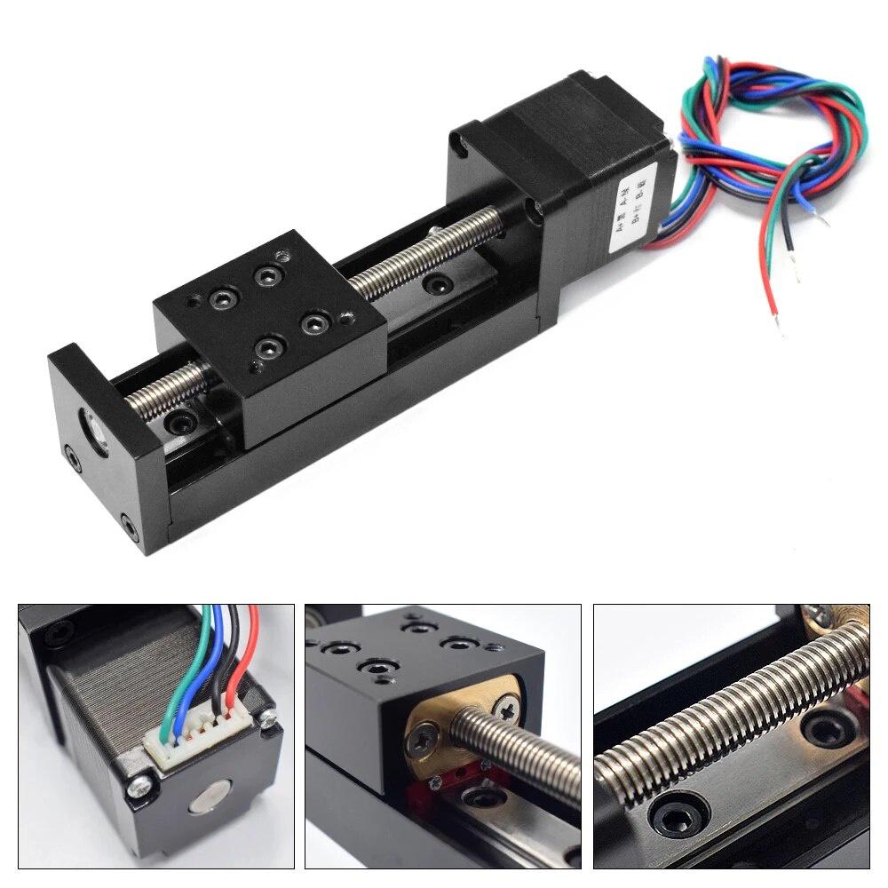 Mini Sliding Table Rail Linear Stage of 50/100/150mm Stroke with 1mm ...