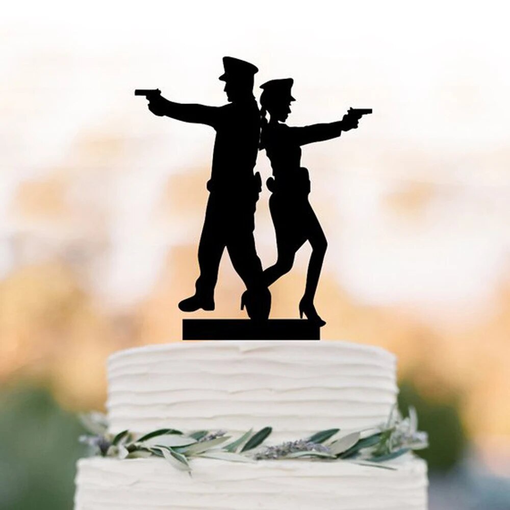 Wedding Cake Topper ,Mr with Mrs police Wedding Cake topper, police ...