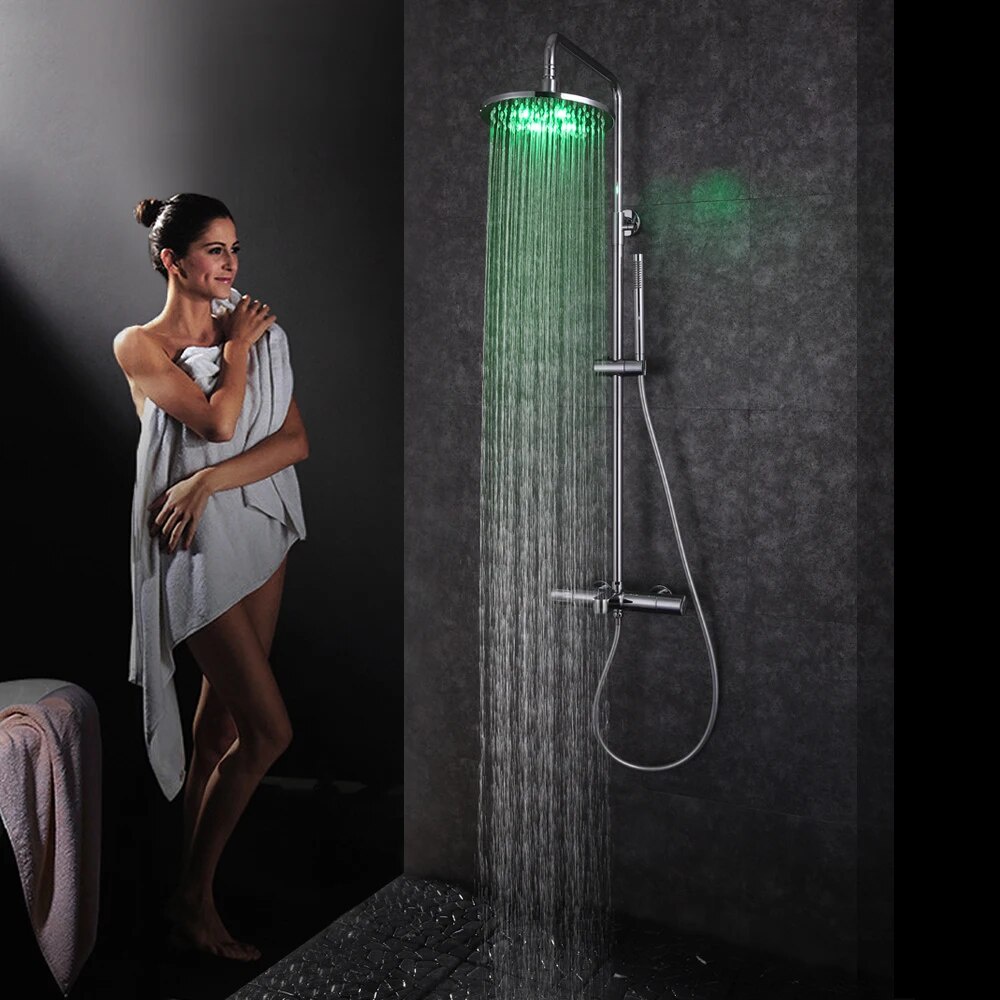 SKOWLL Bathroom Rain Shower System Rainfall Shower Set LED Rainfall ...