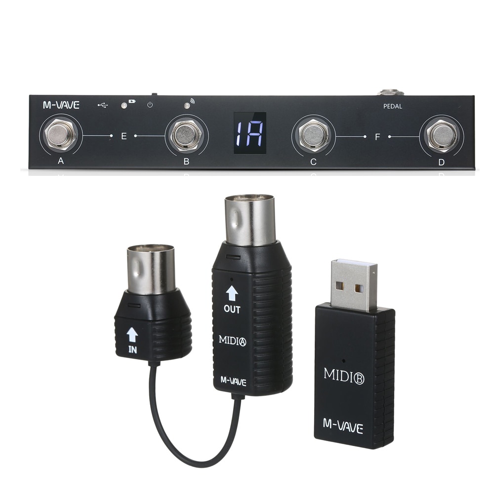M-VAVE Chocolate MIDI Controller BT Rechargeable 4 Buttons MIDI ...