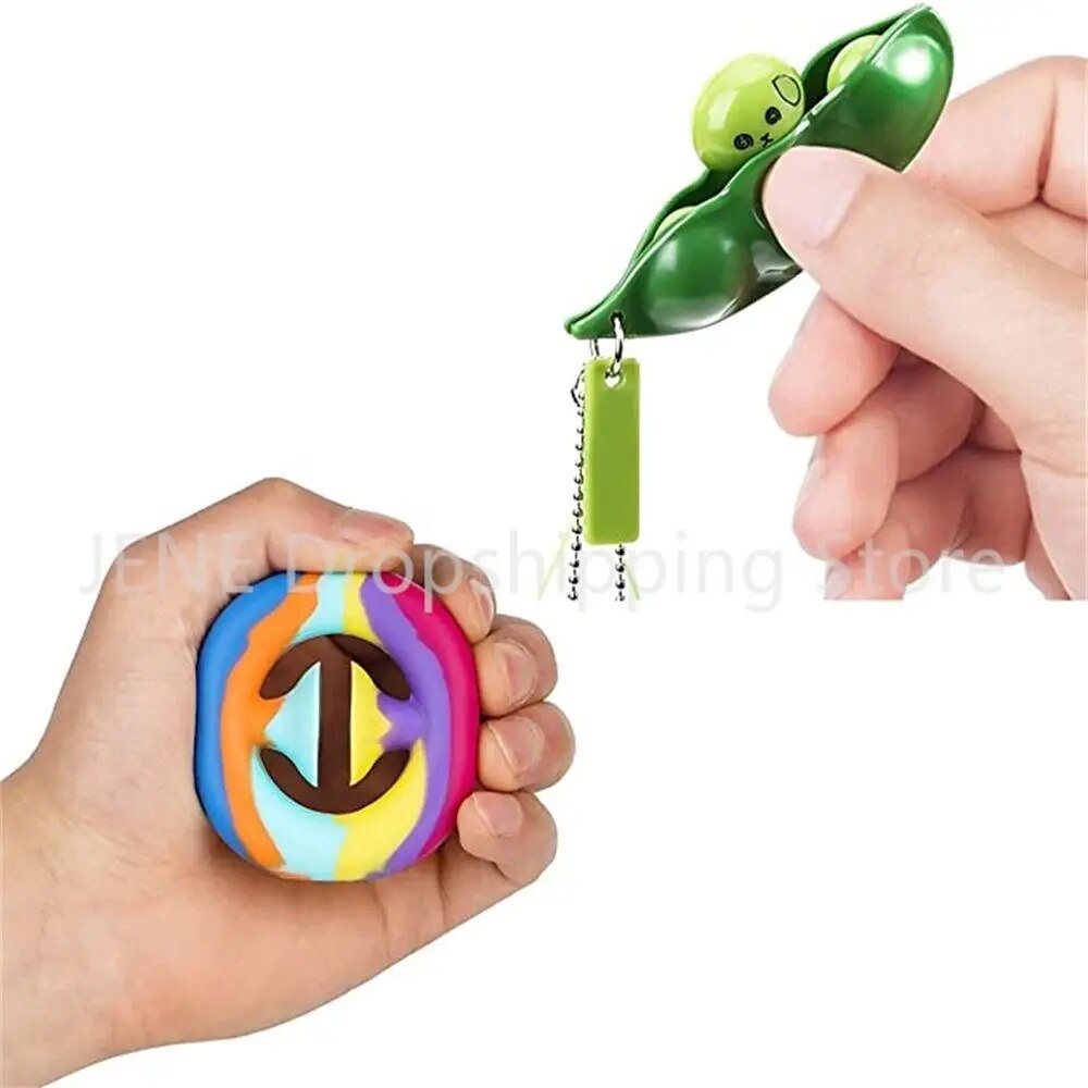 93C 2 Pack Fidget Toys Set Simple Dimple Squeeze Snapper Pea Pod ...