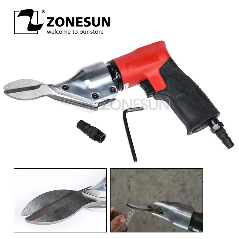 ZONESUN Pneumatic Air Cutter Scissors Straight Two-blade for Cutting ...