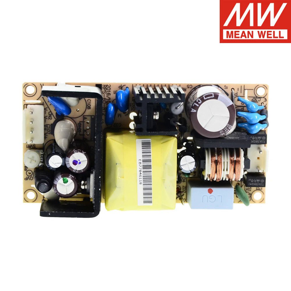 Mean Well RPS-60 60W AC TO DC 5V 12V 15V 24V Reliable Green Medical PCB ...