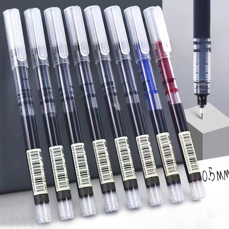 10pc Straight Liquid Gel Pen 0.5mm Quick Dry Ink pen Needle Tube ...