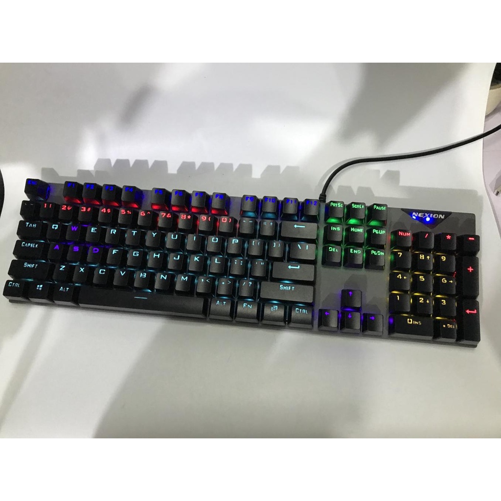NEXION KY-610 REAL MECHANICAL KEYBOARD, USB WIRED, 20 RUNNING LIGHTING ...