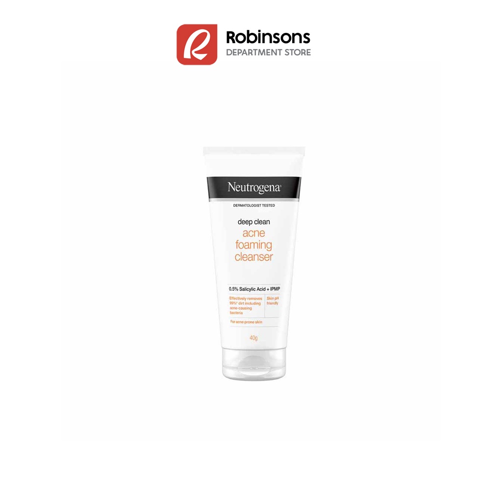 Neautrogena Deep Clean Acne Foaming Cleanser 40g | Shopee Philippines