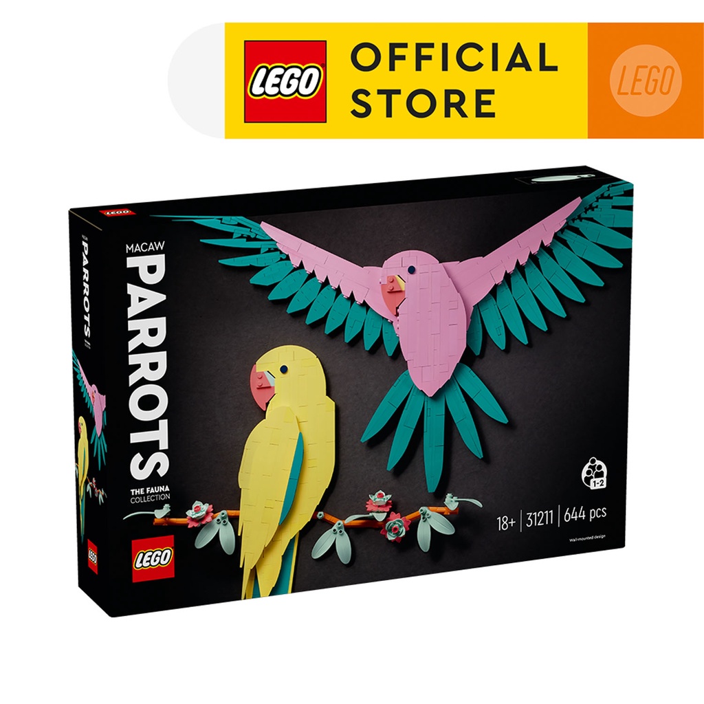 LEGO® ART 31211 The Fauna Collection – Macaw Parrots, Age 18+, Building ...