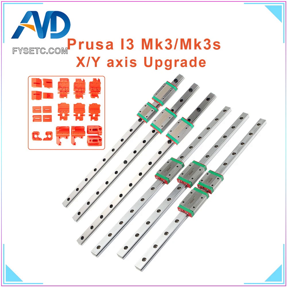 ♕FYSETC HIWIN X-axis Y-axis Linear Rail Guide MGN12 for Prusa Mk3s 3D ...