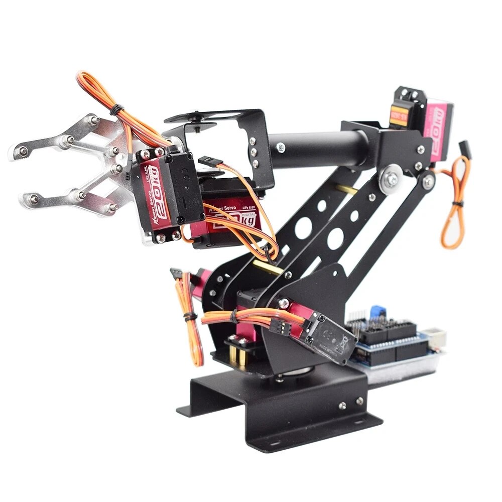 392 6 DOF Robotic Arm Gripper Claw Manipulator for Arduino Microcontroller Teaching Robot Kit ...
