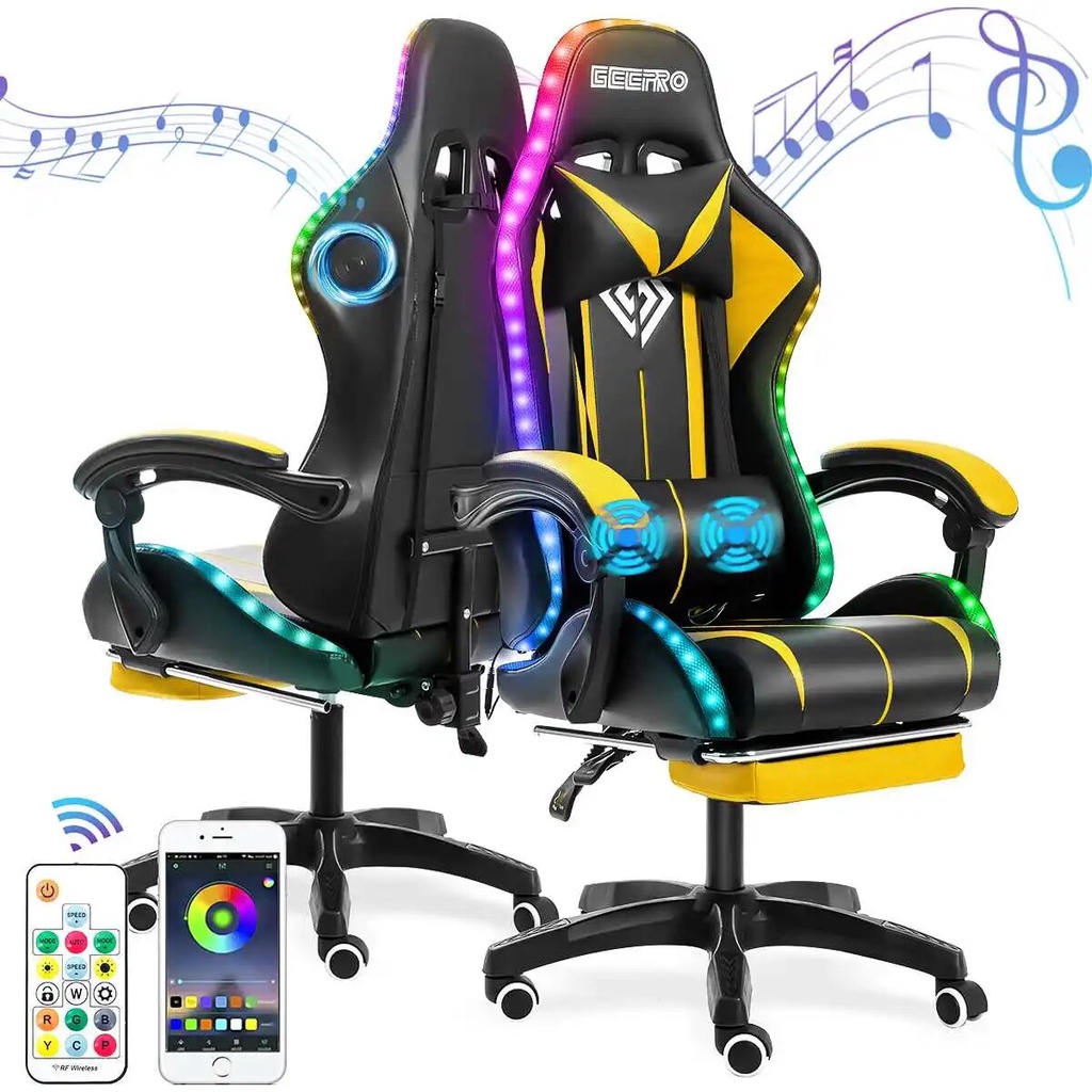 451 135 Degrees Gaming Chair RGB Light Office Chair Gamer Computer ...
