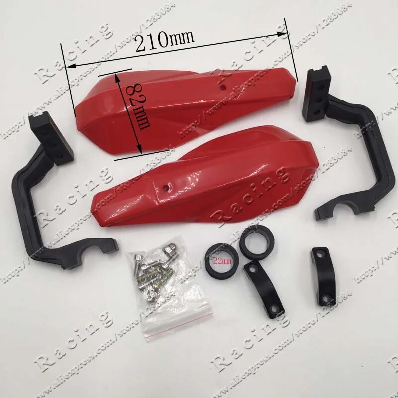 ♡Red Plastic Handle bar Brush Hand Guards Handguard Protector ...