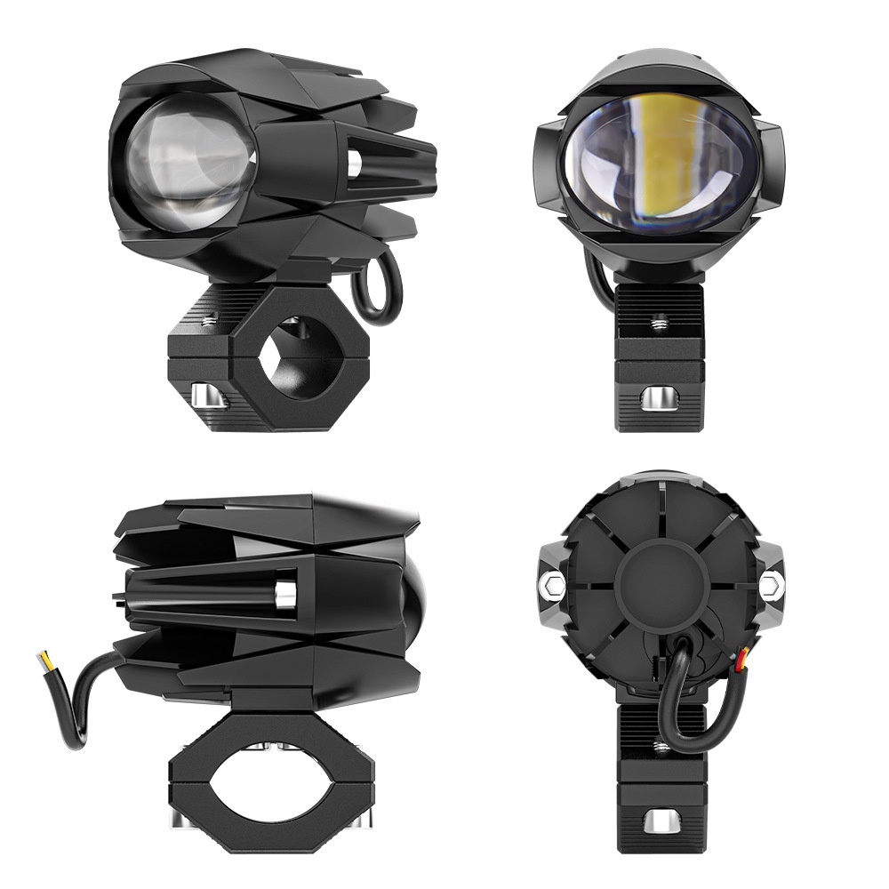 Tesglow Reflector Beam Lamp Angle Eyes bi Head Light Led Projector Dual ...