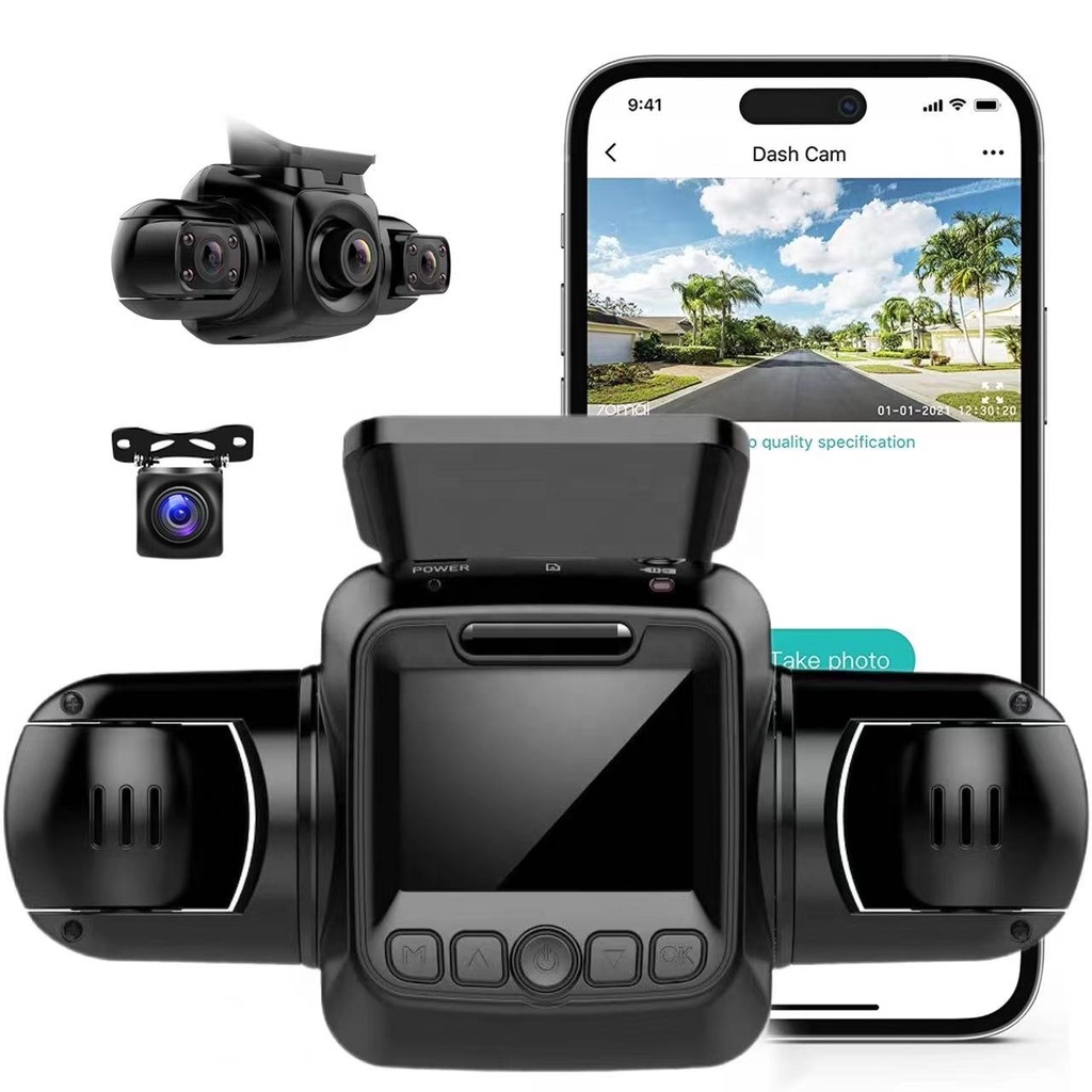 REXING 4 cameras 1080p dash camera car dvr for Night Vision car black ...