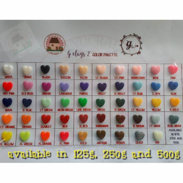 Polymer Clay Gclay Brand Oven Bake 1box random color | Shopee Philippines