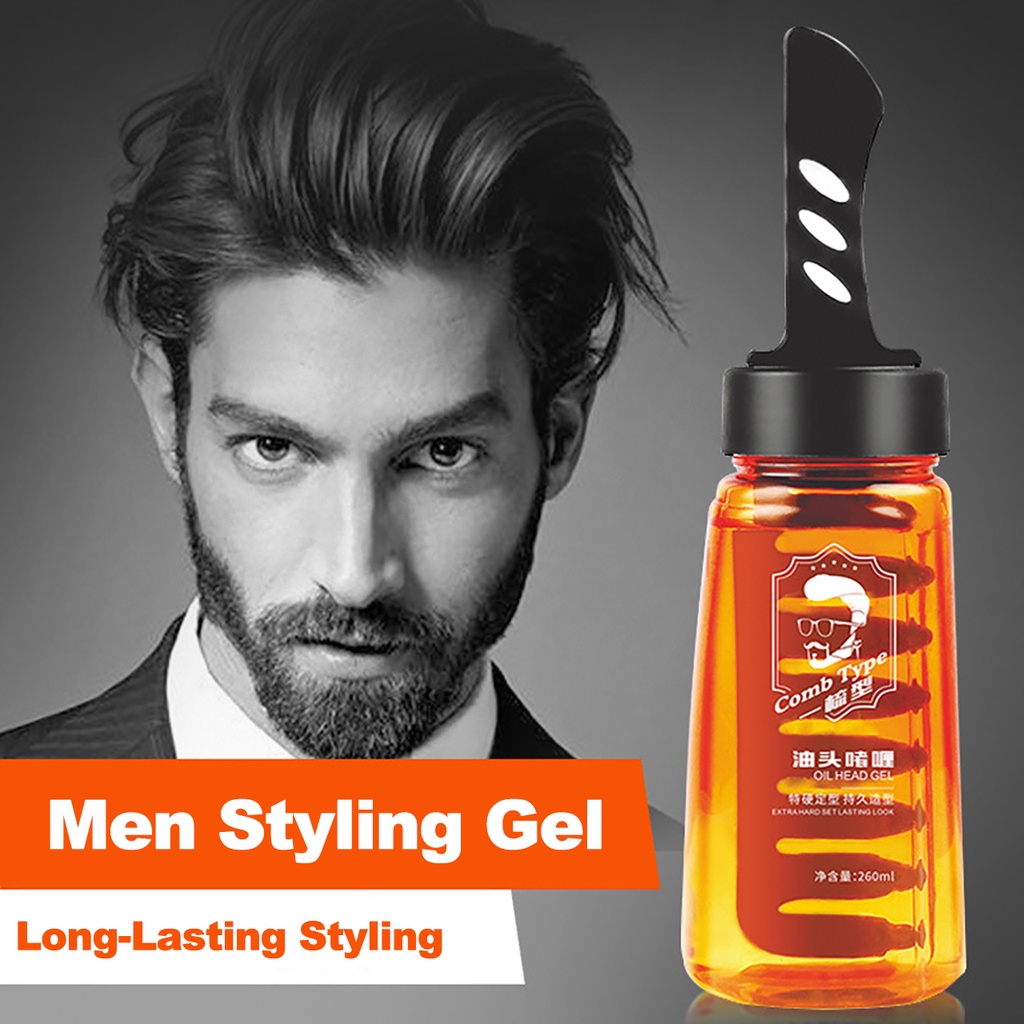 Men Hair Styling Gel One Comb Type Cool Men's Hair Gel Back Head ...