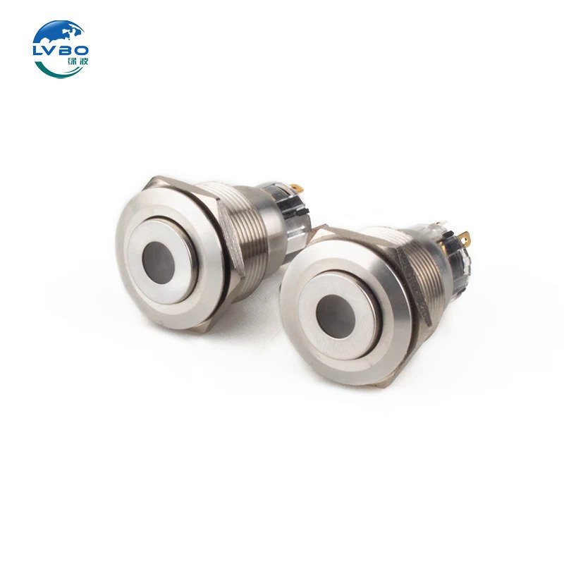 LVBO high Round Dot Illuminated Metal switch button self resetting ...